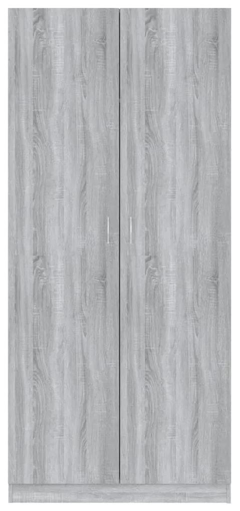 Šatní skříň šedá sonoma 90 x 52 x 200 cm kompozitní dřevo - Default Title