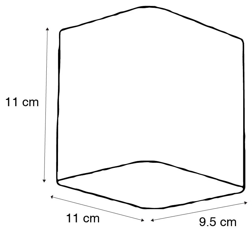 Moderní nástěnné svítidlo černé včetně LED IP54 čtvercové - Evi