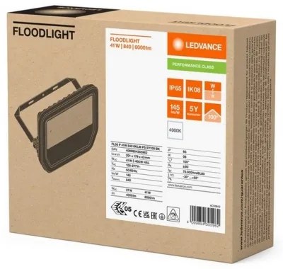 LED reflektor LEDVANCE FLOODLIGHT černý 41W/27W 6000lm/4000lm 4000K neutrální bílá IP66