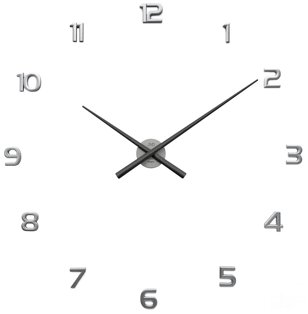 JVD Stříbrné nástěnné nalepovací hodiny JVD HT465.4