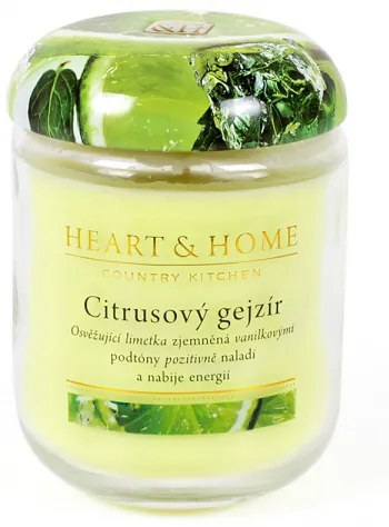 Heart & Home svíčka Citrusový gejzír 310g
