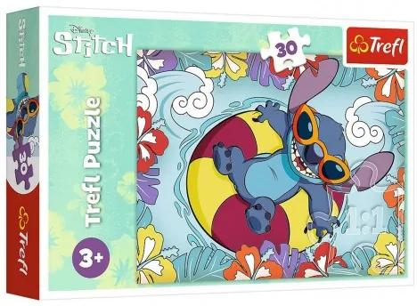 Puzzle Lilo&Stitch na dovolené 27x20 cm 30 dílků v krabičce