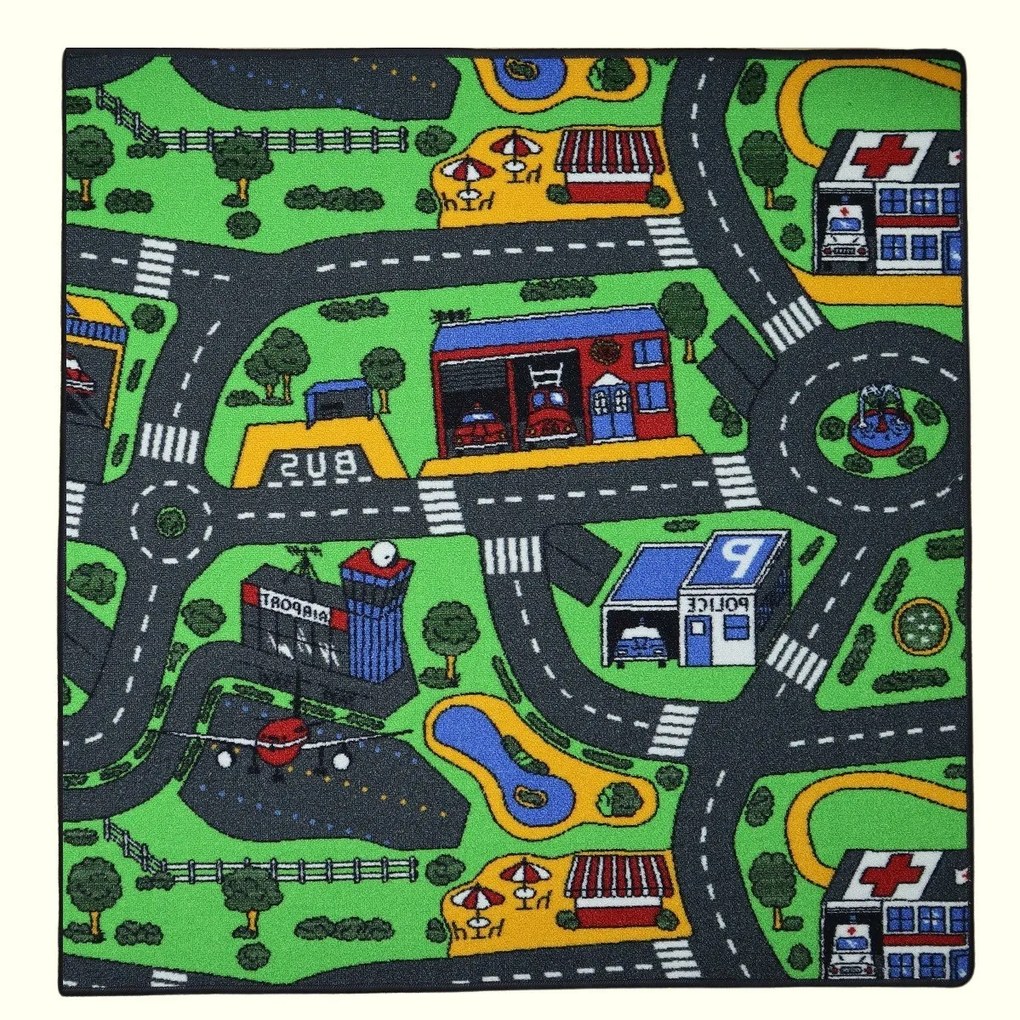 Vopi koberce Dětský kusový koberec City life čtverec - 120x120 cm