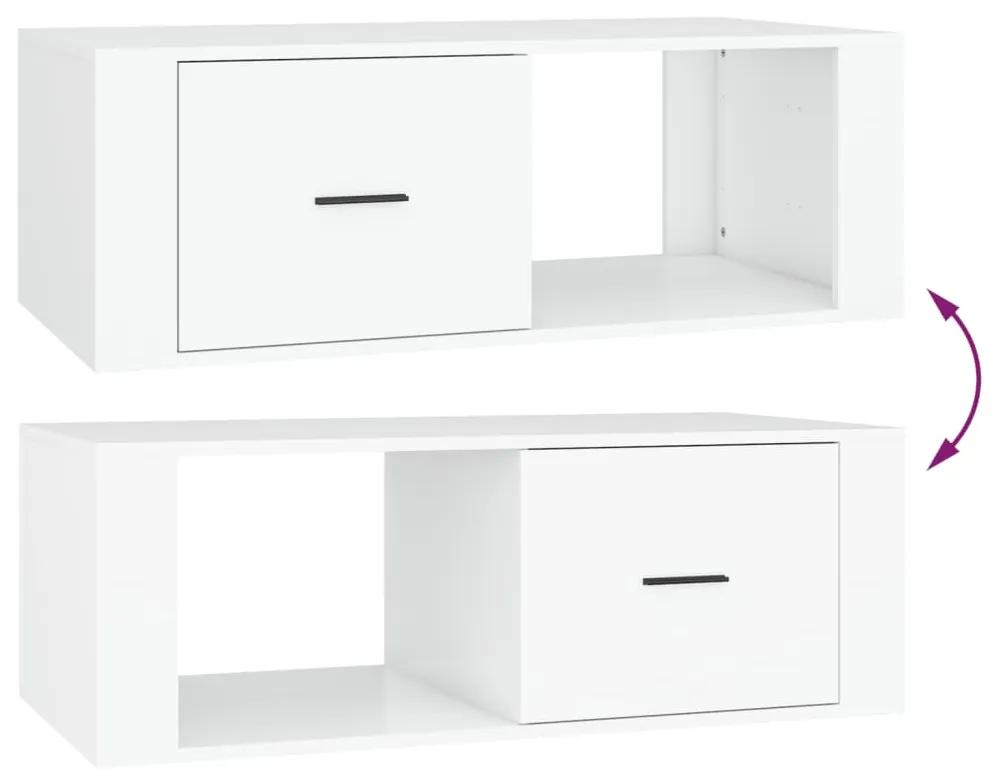 Konferenční stolek bílý 100 x 50,5 x 35 cm kompozitní dřevo