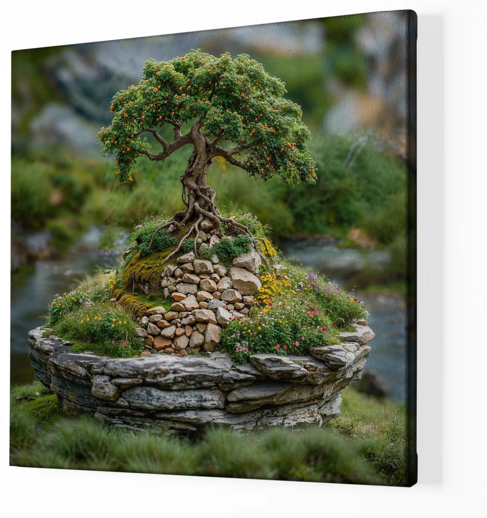 Obraz na plátně - Strom života Diorama Stoney FeelHappy.cz Velikost obrazu: 80 x 80 cm