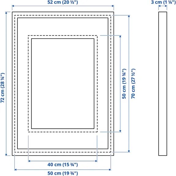 RÖDALM Rám, vzor bříza, 50x70 cm