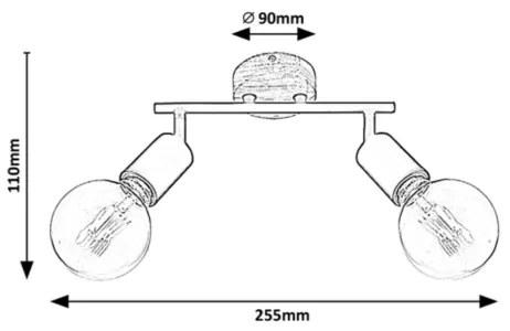Rabalux 3977 - Bodové svítidlo PABLO 2xE27/40W/230V