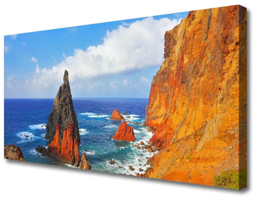 Obraz na plátně Útes Pobřeží Moře 140x70 cm