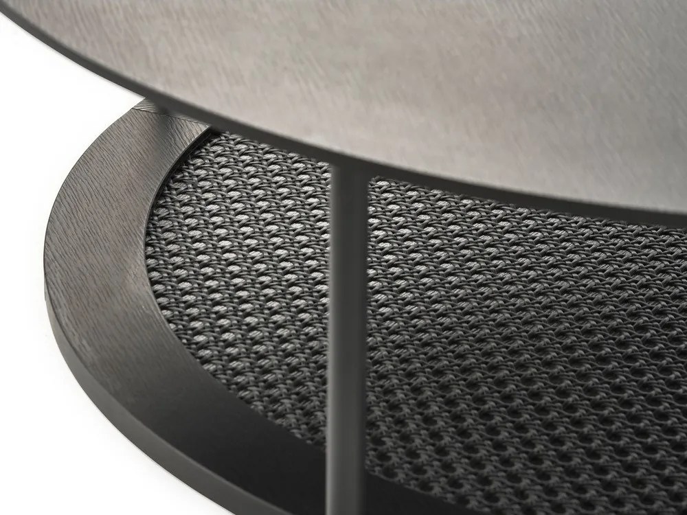 Černý kulatý konferenční stolek ø 80 cm Pensacola – Unique Furniture