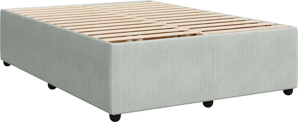 Rám postele bez matrace světle šedý 140 x 190 cm samet 3285006