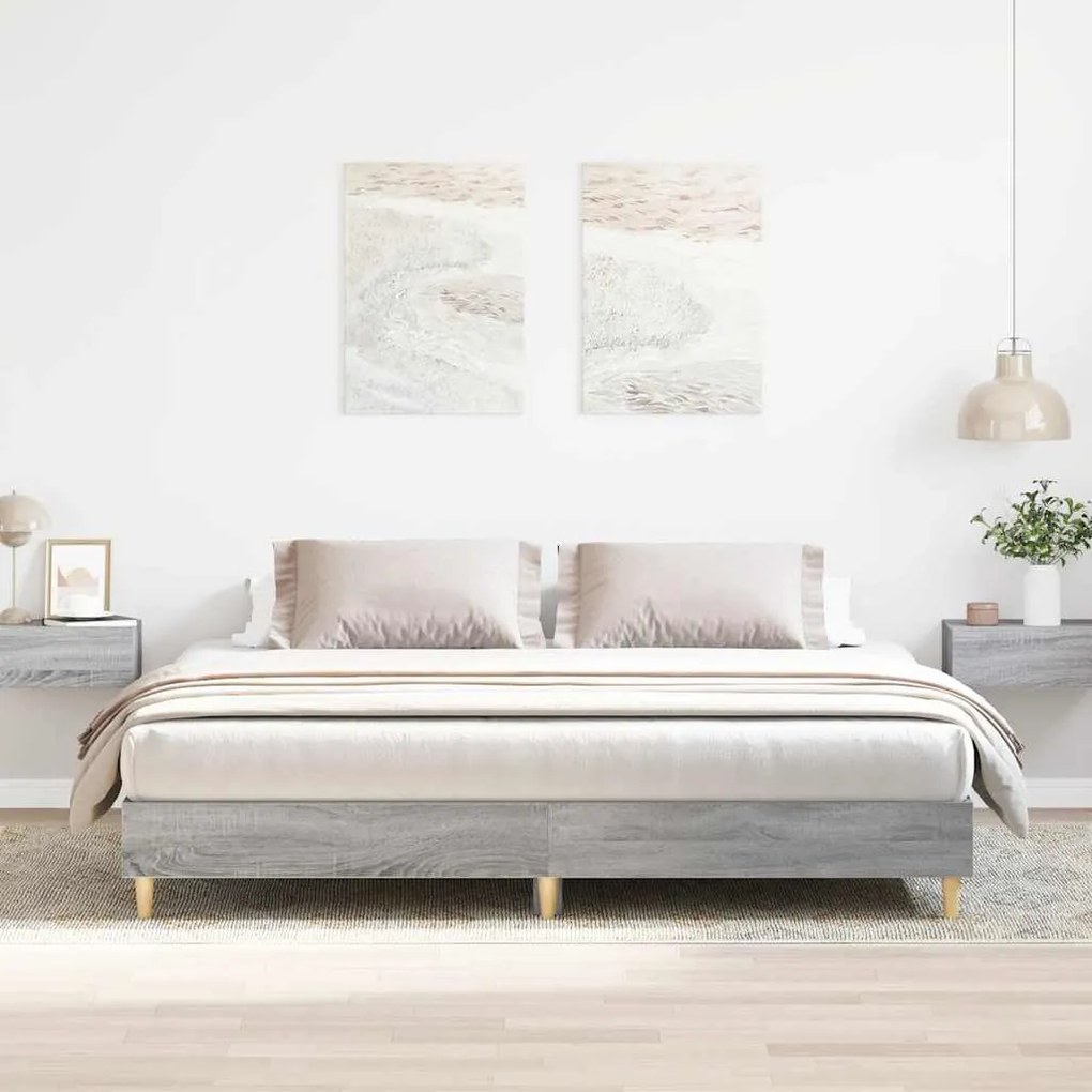 Rám postele bez matrace Grey Sonoma 180x200cm kompozitní dřevo 3329026