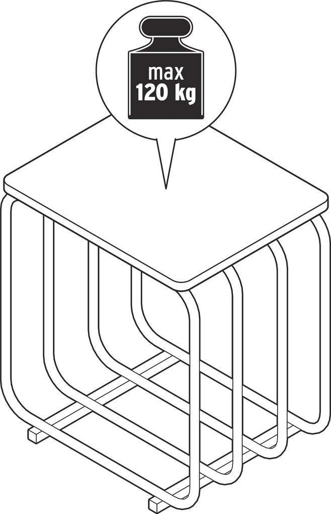 Tchibo - Stolička - barva: hnědá