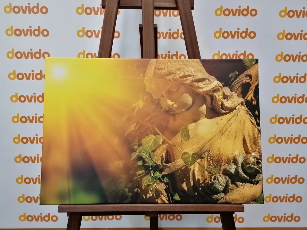 Obraz anděl s paprsky slunce - 60x40 cm