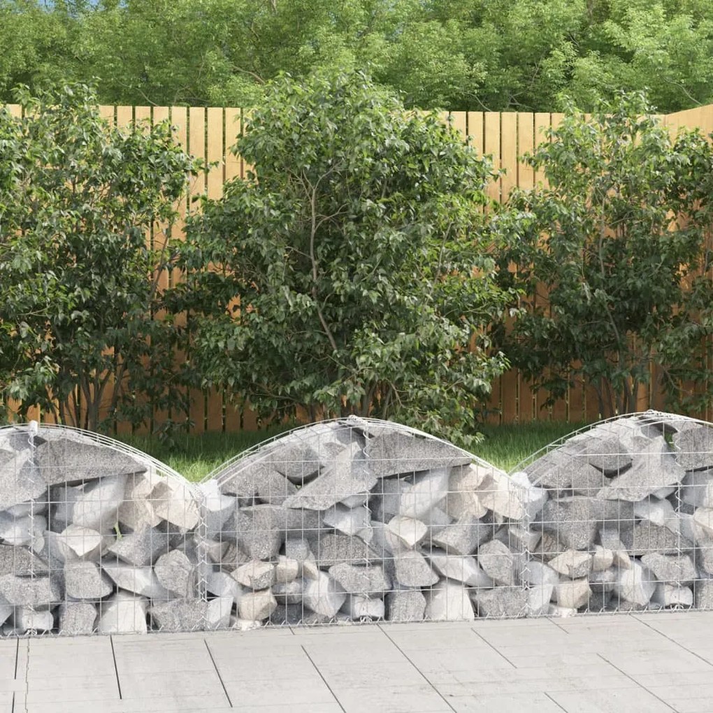 Klenutý gabionový koš 100 x 30 x 40/60 cm pozinkované železo 153422