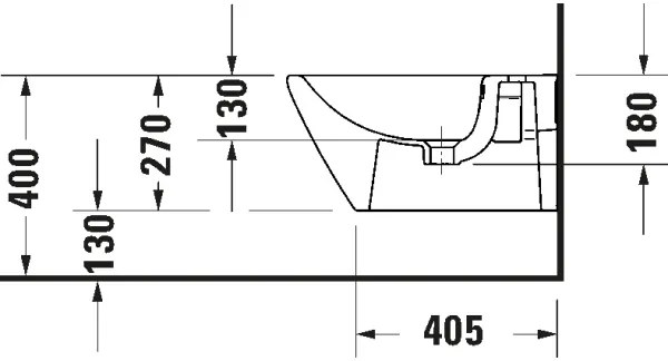 Duravit 2294150000 - Závěsný bidet D-NEO keramika/lesklá bílá