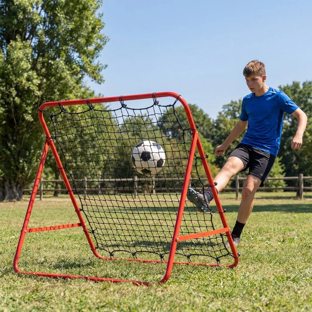 Costway Odrážedlo pro fotbal s 5 Nastavitelnými úhly Skládací odrazová síť