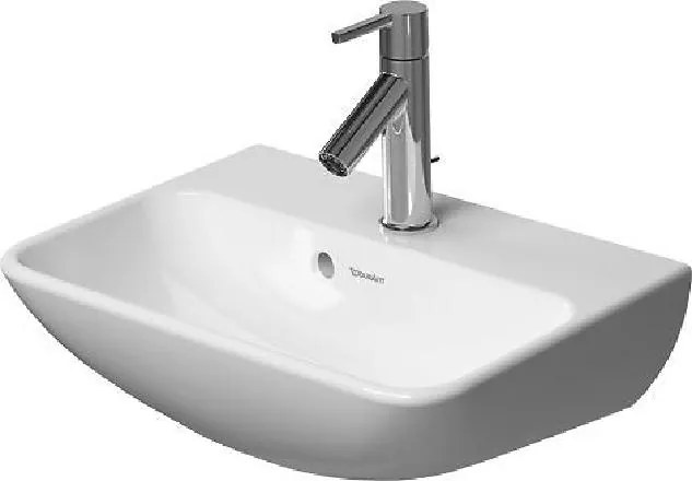 Duravit ME by Starck - Umývátko 45x32 cm, s přepadem, bez otvoru pro baterii, bílá 0719450010