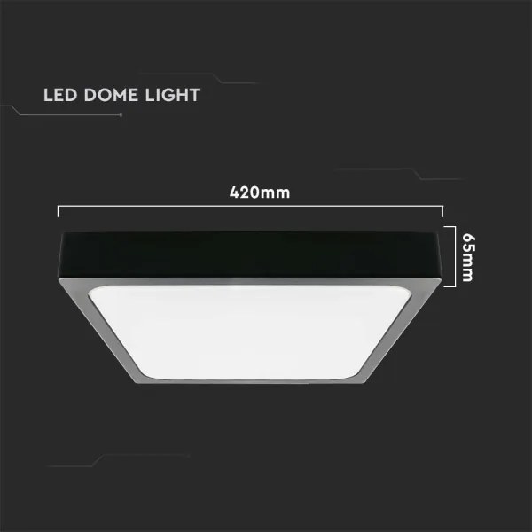 LED Koupelnové stropní svítidlo LED/30W/230V 4000K IP44 42x42 cm černá