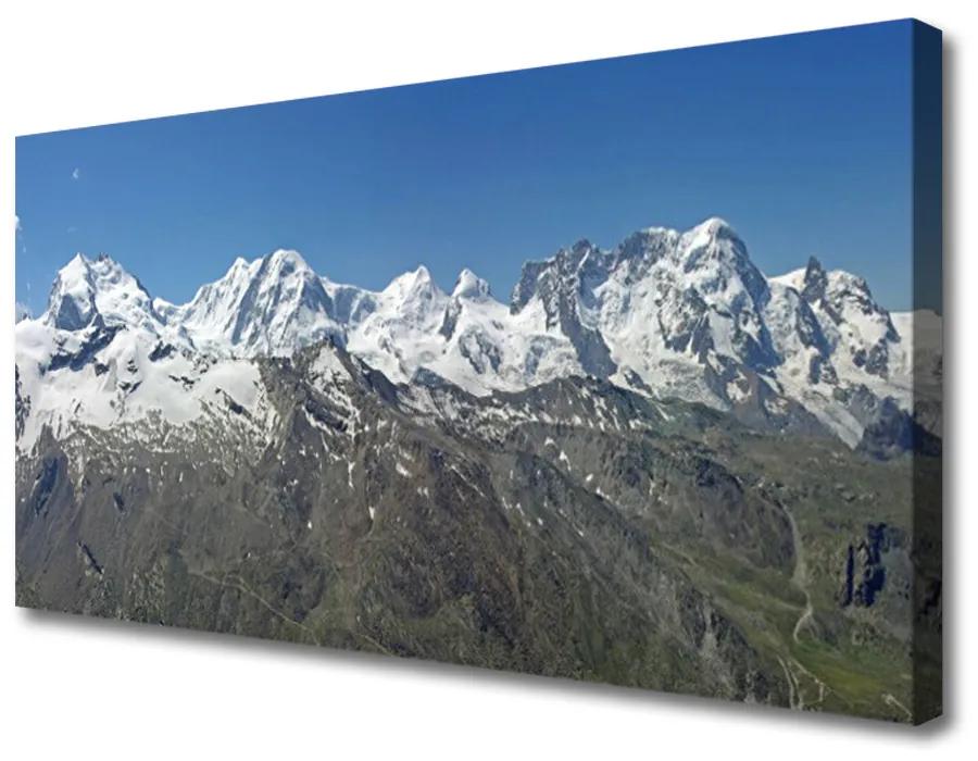 Obraz na plátně Hory Sníh Krajina 125x50 cm