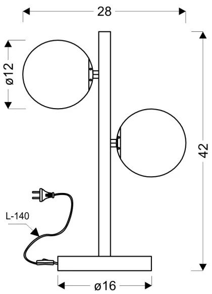 Stolní lampa KAMA 2xG9/28W/230V