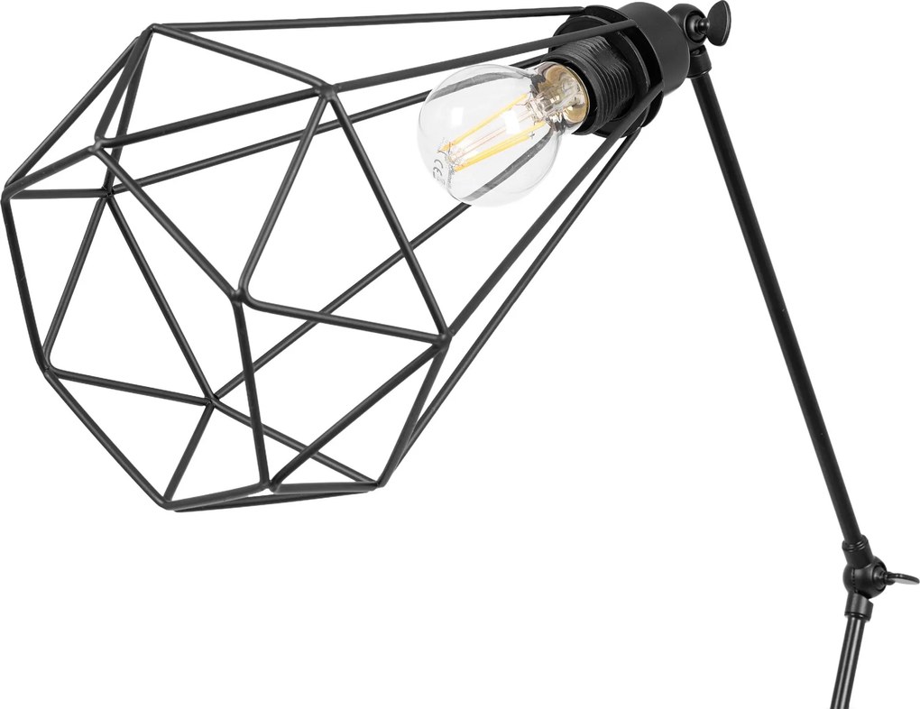 Toolight - Podlahová lampa Reno 1xE27 60W 300216 Diament, černá, OSW-06963