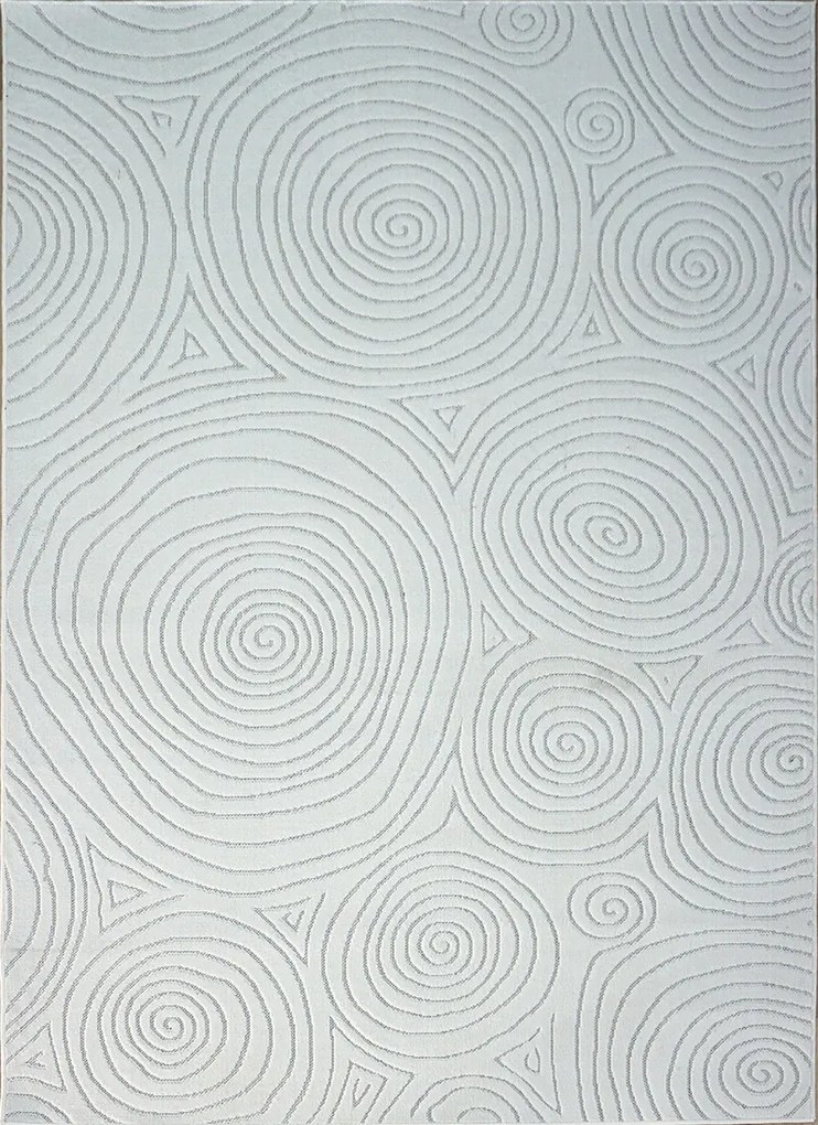 BE Koberec Zen Garden Collection 2404 WHITE - bílý obdélníkový Rozměr: 60x100 cm