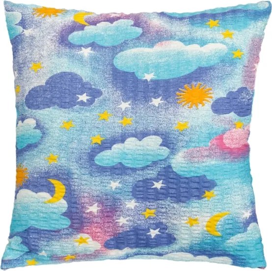 Bellatex Povláček krepový 40x40 cm Obloha Modrá,Růžová
