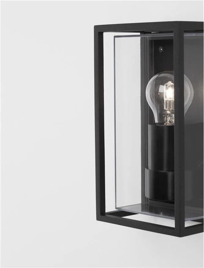 NV 9492760 Venkovní nástěnné svítidlo REGINA antracitový hliník čirý a matný akryl E27 1x12W 220-240V bez žárovky IP65 - NOVA LUCE