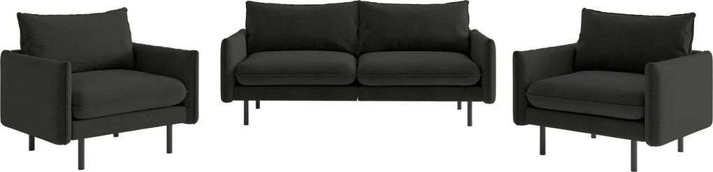 XXXLutz SEDACÍ SESTAVA, textil, tmavě šedá Livetastic - Online Only sedačky - 001968008104