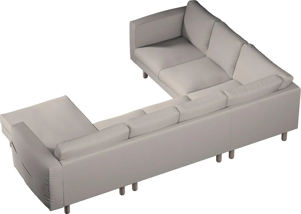 Potah na pohovku IKEA Norsborg rohová, 5-místná se šezlongem barva béžová látka pletený vzor