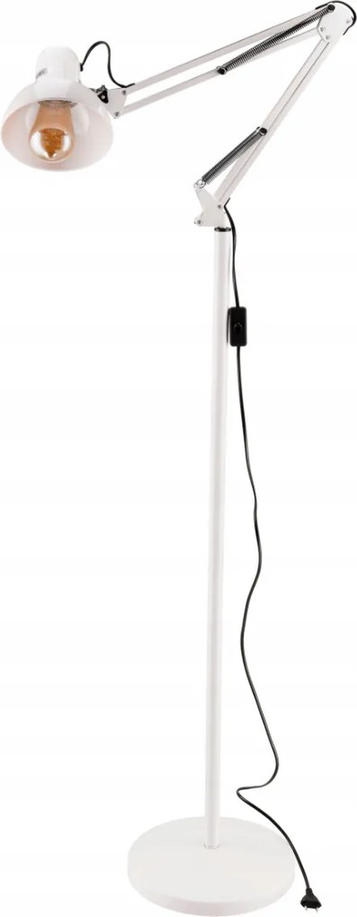 BERGE LED stojací lampa 1xE27 185cm bílá