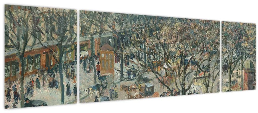 Obraz - Camille Pissarro, Boulevard des Italiens, Morning, Sunlight, reprodukce (170x50 cm)