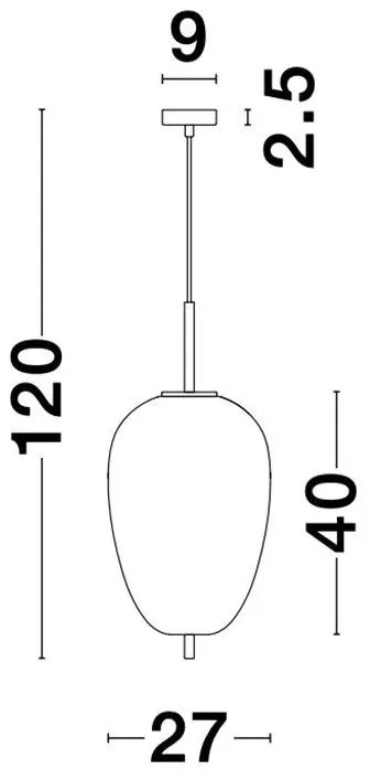 Nova Luce Závěsné svítidlo LATO opálové sklo antický mosazný kov černý kabel E27 1x12W