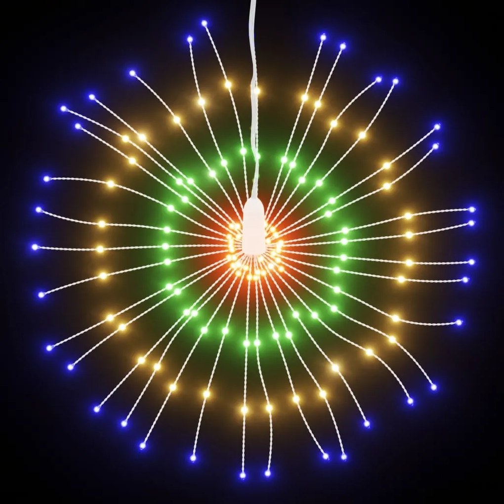 Vánoční hvězdicová světla 2 ks 140 vícebarevných LED diod 17 cm 3190516