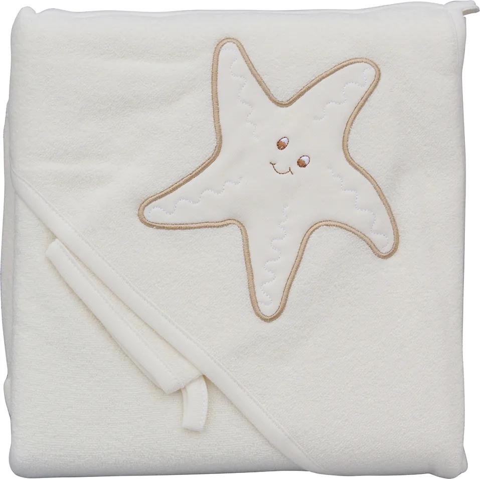 Froté ručník - Scarlett hvězda s kapucí - béžová