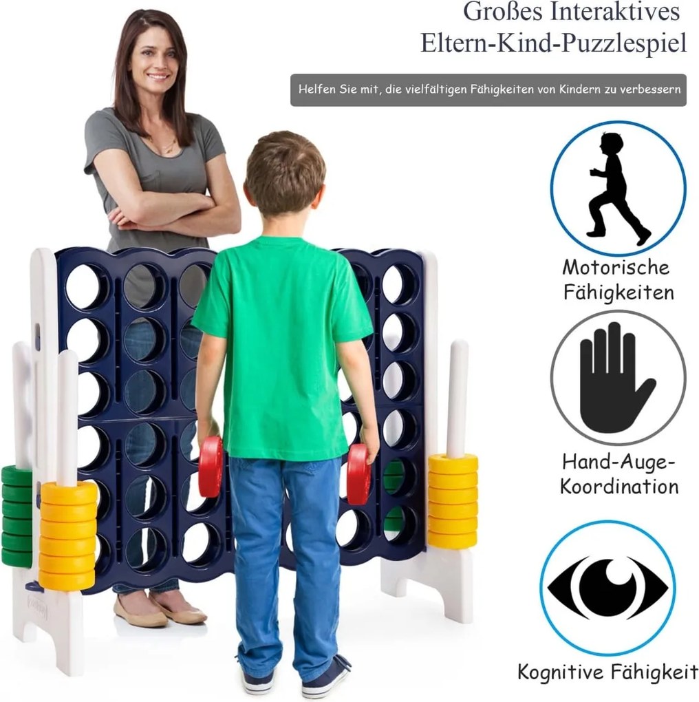 Costway 4 Win Giant Playset pro děti a dospělé šedá + tmavě – 120 × 42 × 104 cm