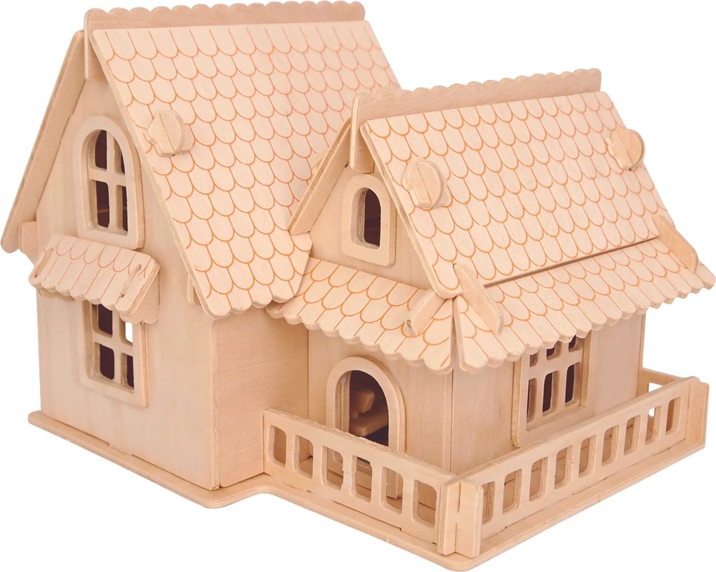 Woodcraft construction kit Woodcraft Dřevěné 3D puzzle Evropská vila A