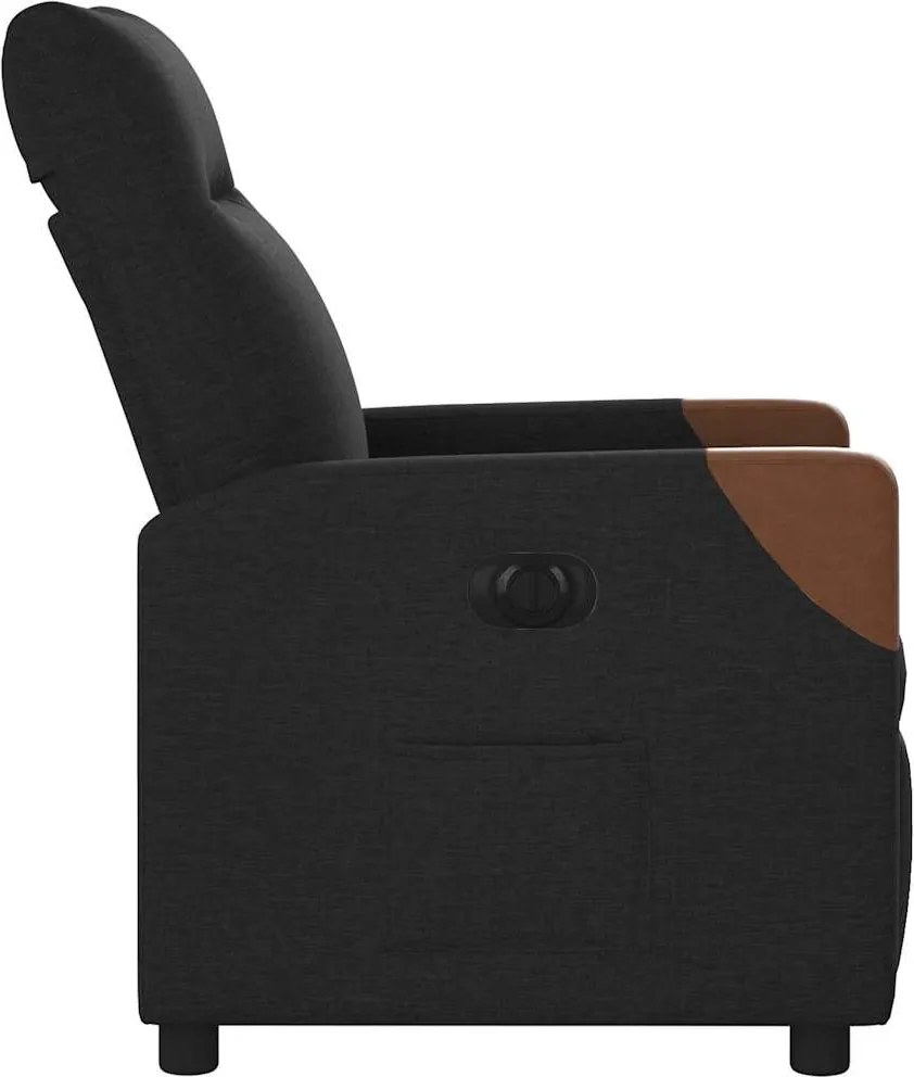 Elektrické polohovací křeslo černé textil 3323992