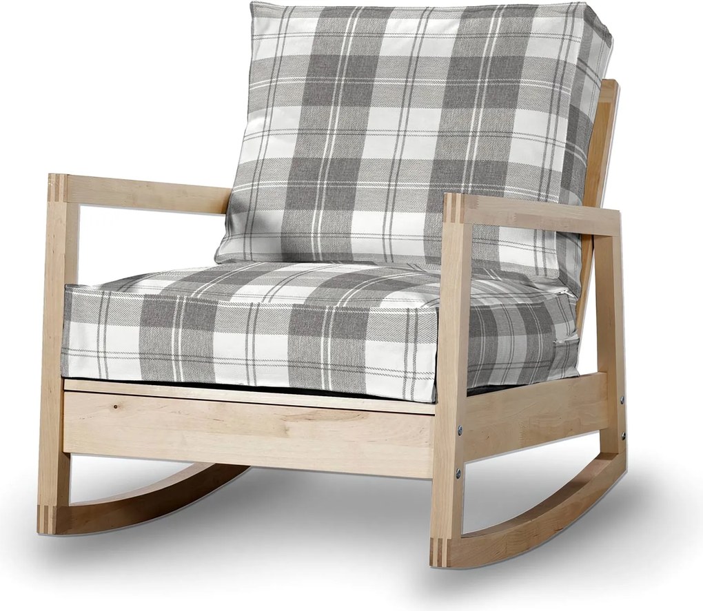Potah na křeslo IKEA Lillberg barva šedá látka pletený vzor, vzorované