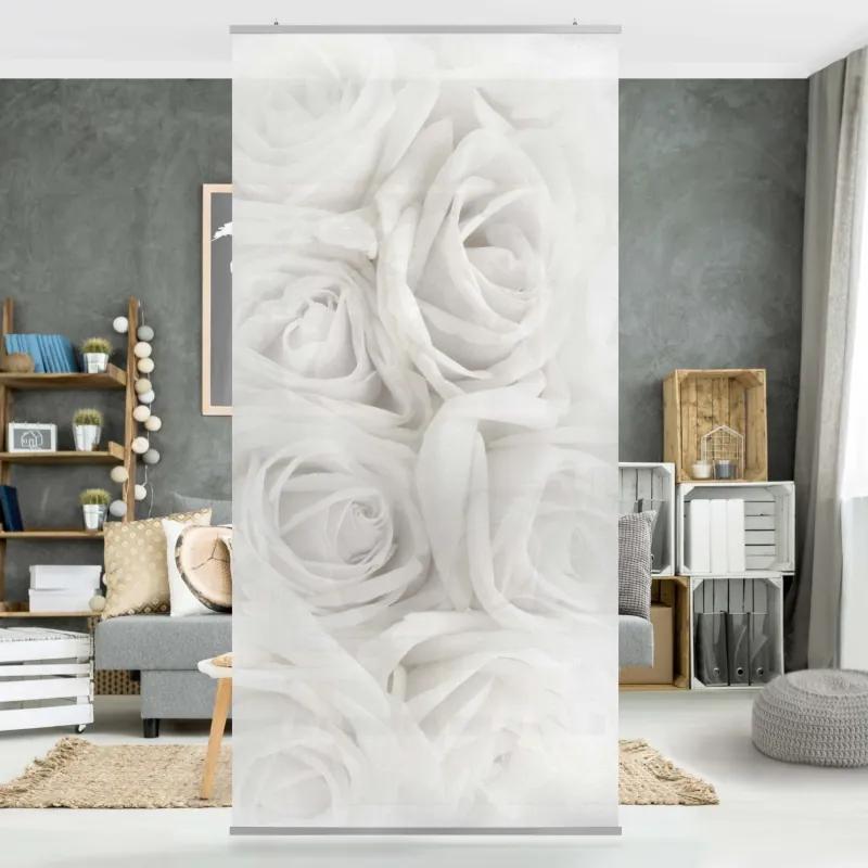 Závěsná dělící stěna Wedding Roses, 250 x 120 cm