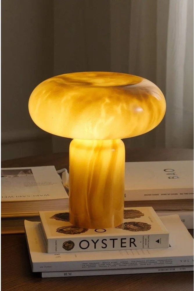 Khaki skleněná stolní lampa (výška 28 cm) Aurora – Ellos Home