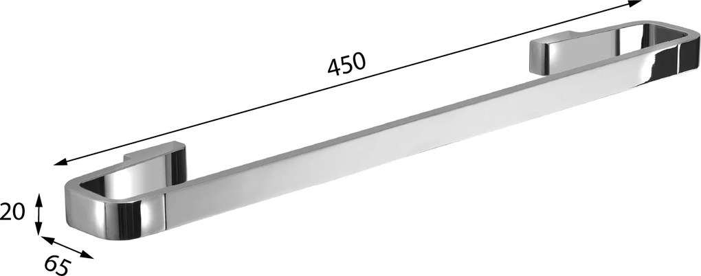 Gedy Sapho, SAMOA držák ručníků 450x65mm, černá matná
