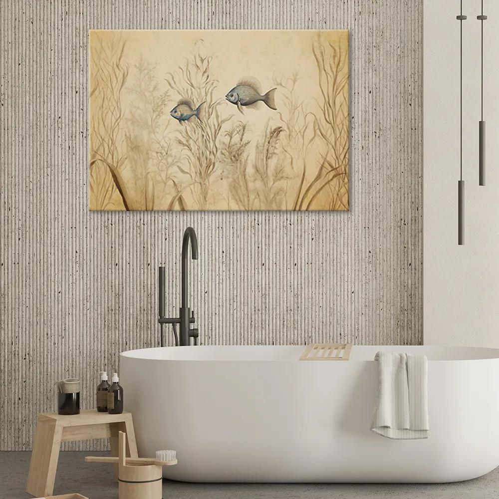 Gario Obraz na plátně Vodní rostliny s rybami Rozměry: 60 x 40 cm