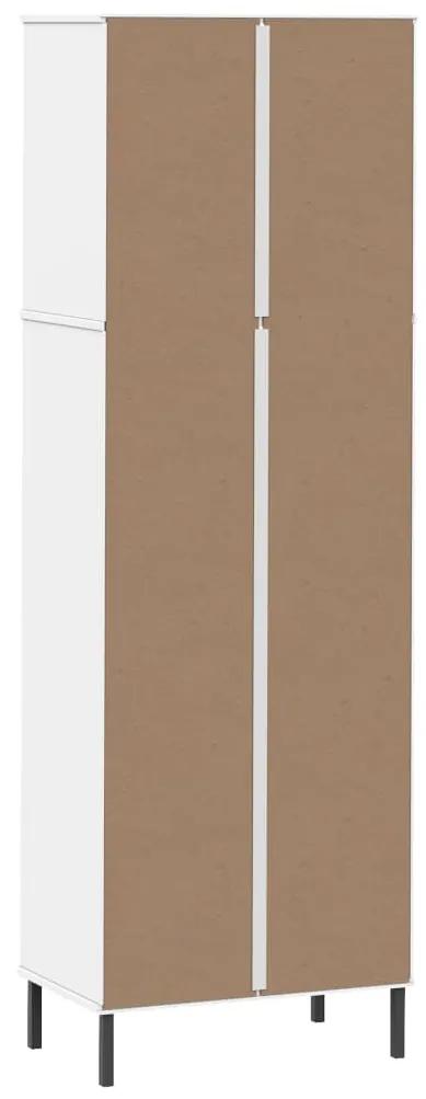 Knihovna Oslo se 2 zásuvkami - masivní dřevo - 60x35x180 cm | bílá