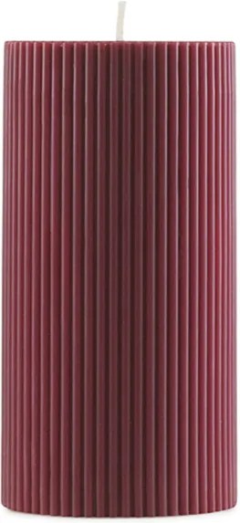 Normann Copenhagen Svíčka Grooved Block Candle, dark red