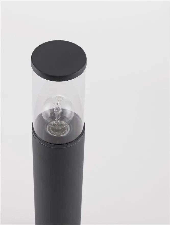 NV 9060182 Venkovní sloupkové svítidlo ZOSIA tmavě šedý hliník a čirý akryl E27 1x12W 220-240V bez žárovky IP65 - NOVA LUCE