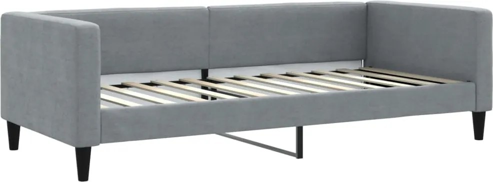 Válenda s přistýlkou a zásuvkami světle šedá 100x200 cm textil 3196637