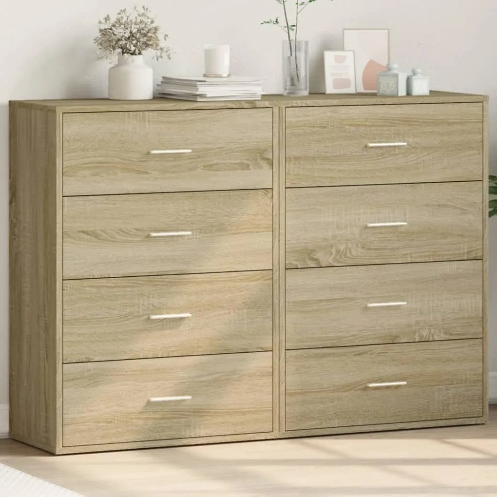 Příborníky 2 ks dub sonoma 60 x 31 x 84 cm kompozitní dřevo 3276583