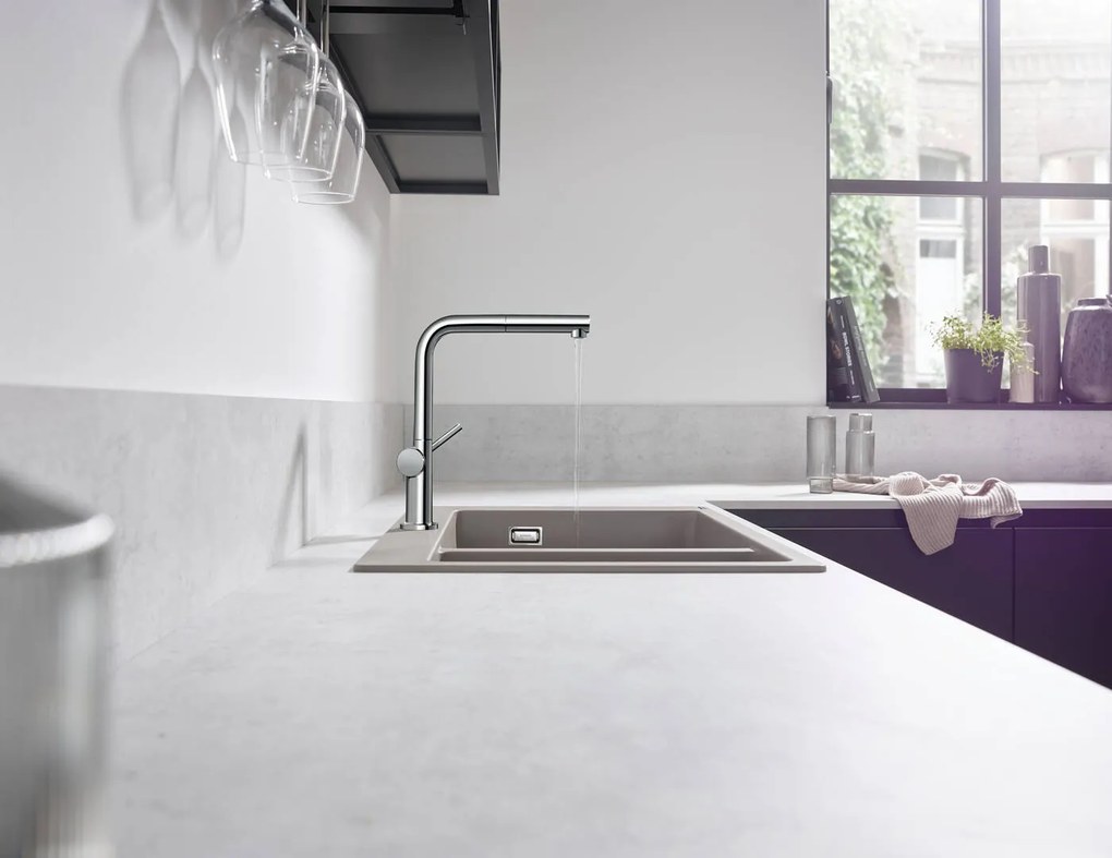 Hansgrohe M54, dřezová baterie Talis s výsuvnou koncovkou, chromová, 72808000