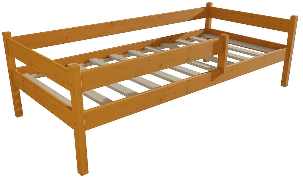 Vomaks Dětská postel DP 027 se zábranou Rozměr: 80 x 180 cm, Barva: bezbarvý lak